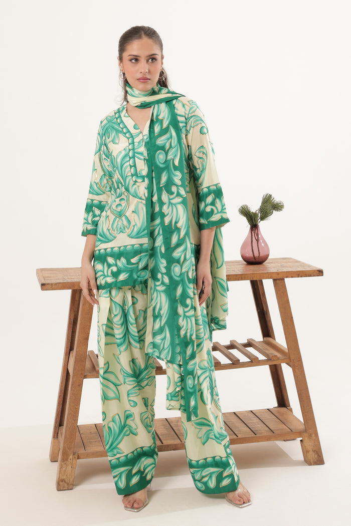 Green Veha Farshi Salwar Set